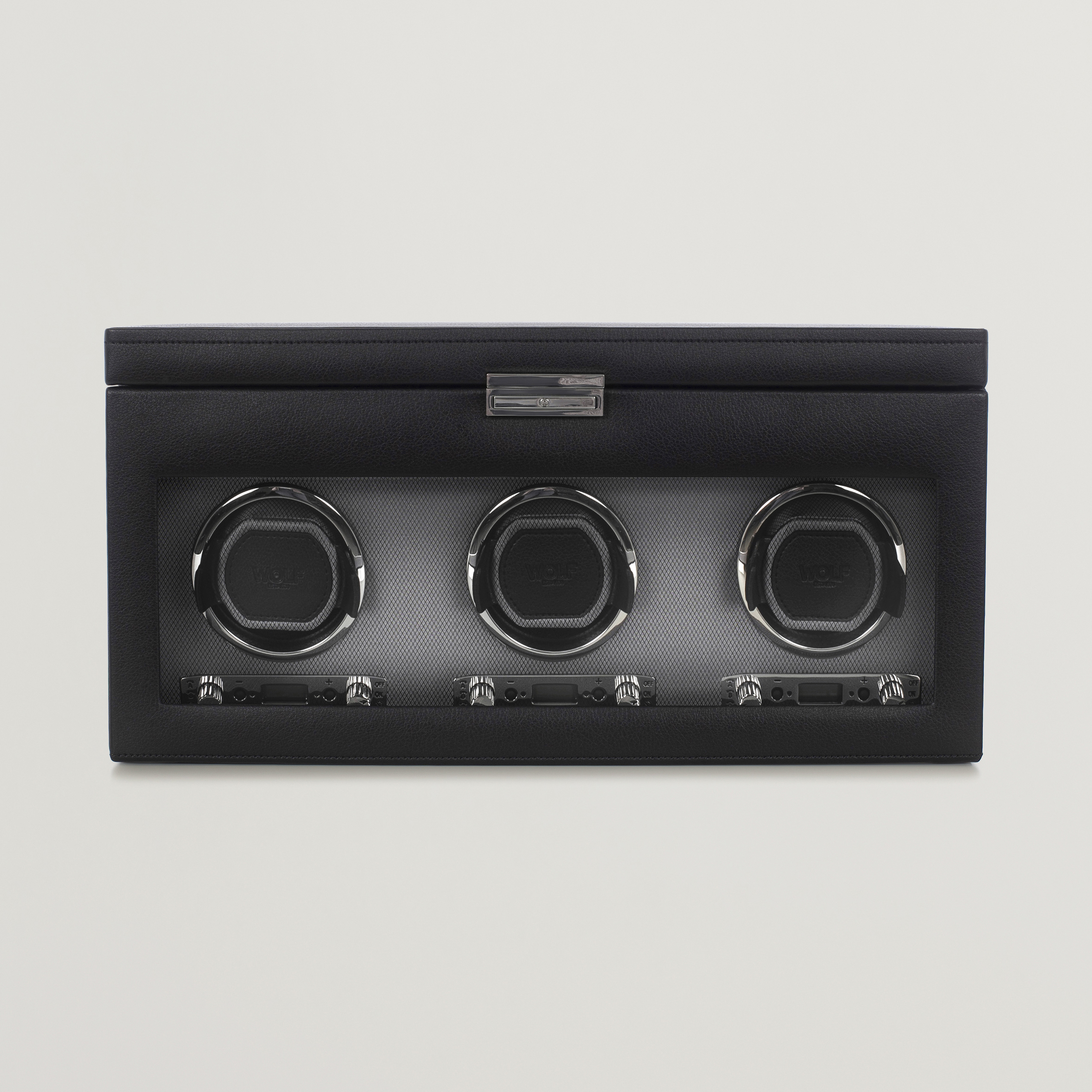 WOLF Viceroy Triple Winder with Storage and Travel Case Black | Man - CareO