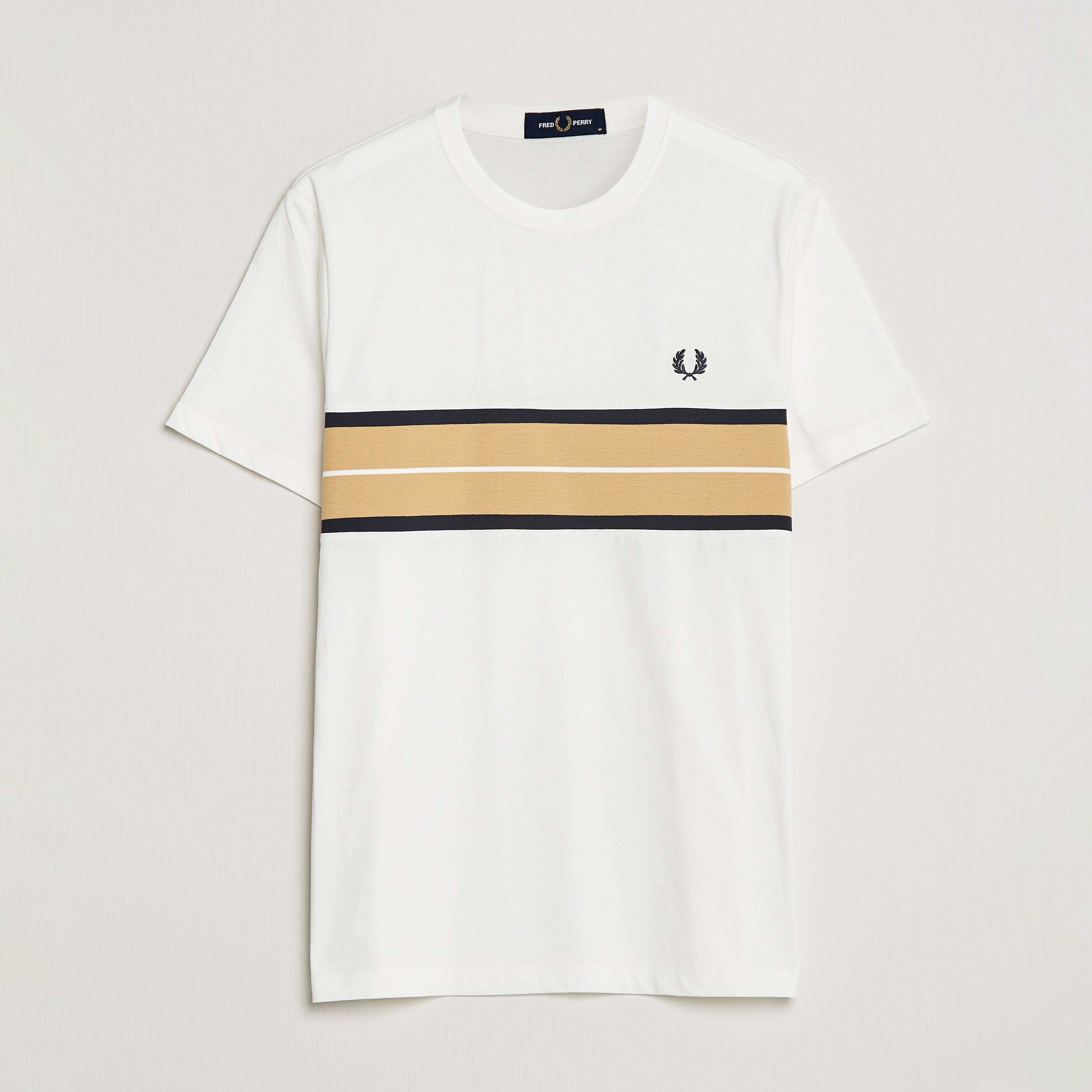 Fred Perry Tram Line Pannel Tee Snow White - KÃ¶p Fred Perry