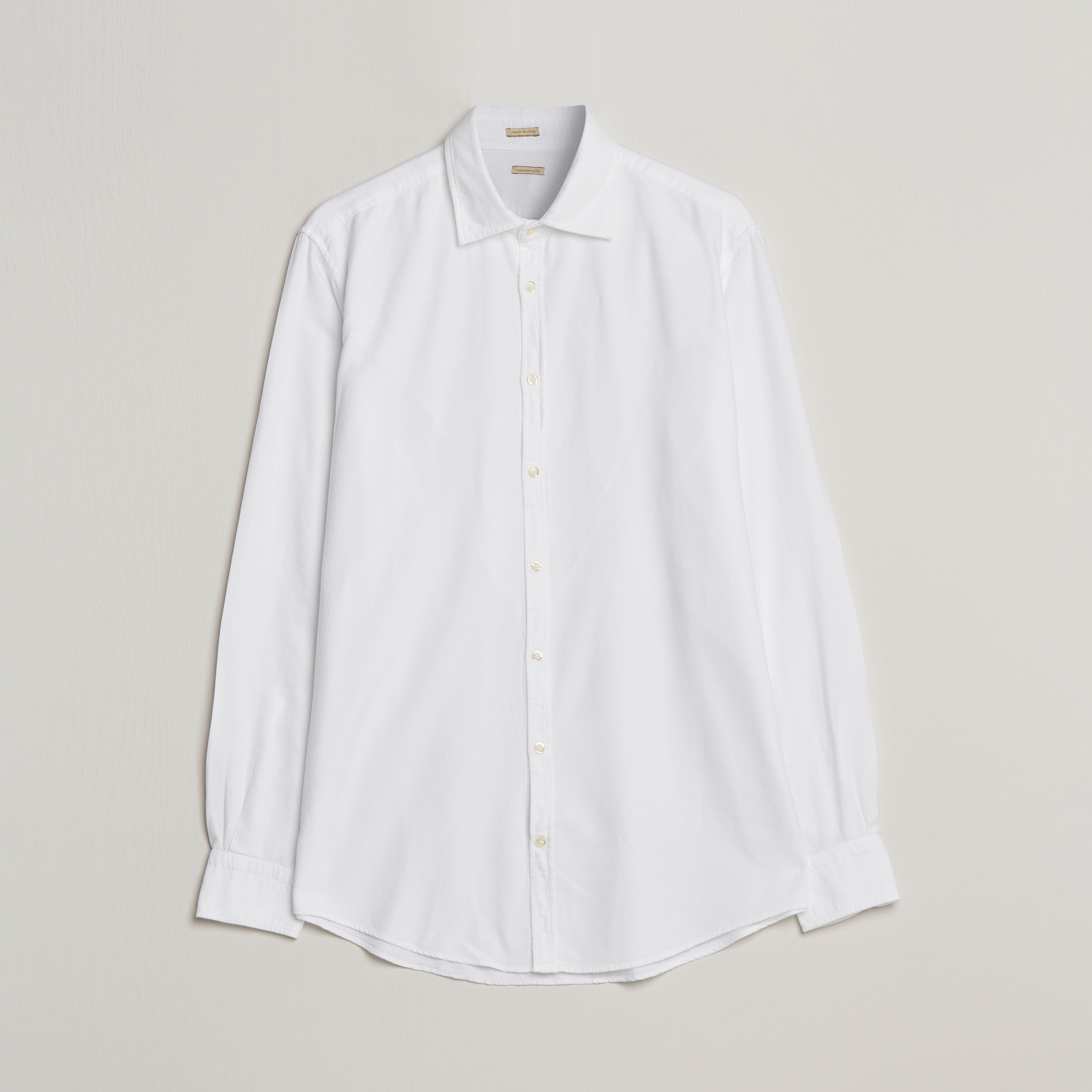 Massimo Alba Genova Soft Flannel Shirt White | Man - CareOfCarl.nl