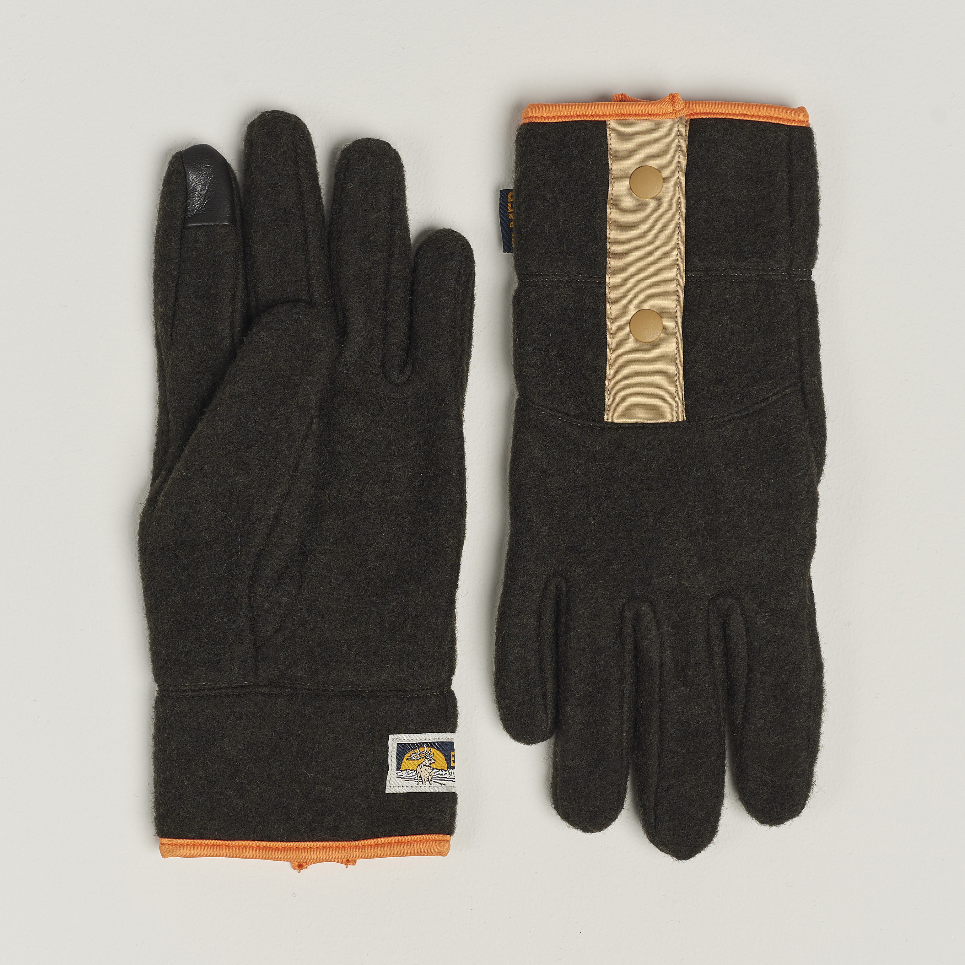 Elmer by Swany Recycled Wool Fleece Gloves Dark Brown - Acheter Elmer by Sw