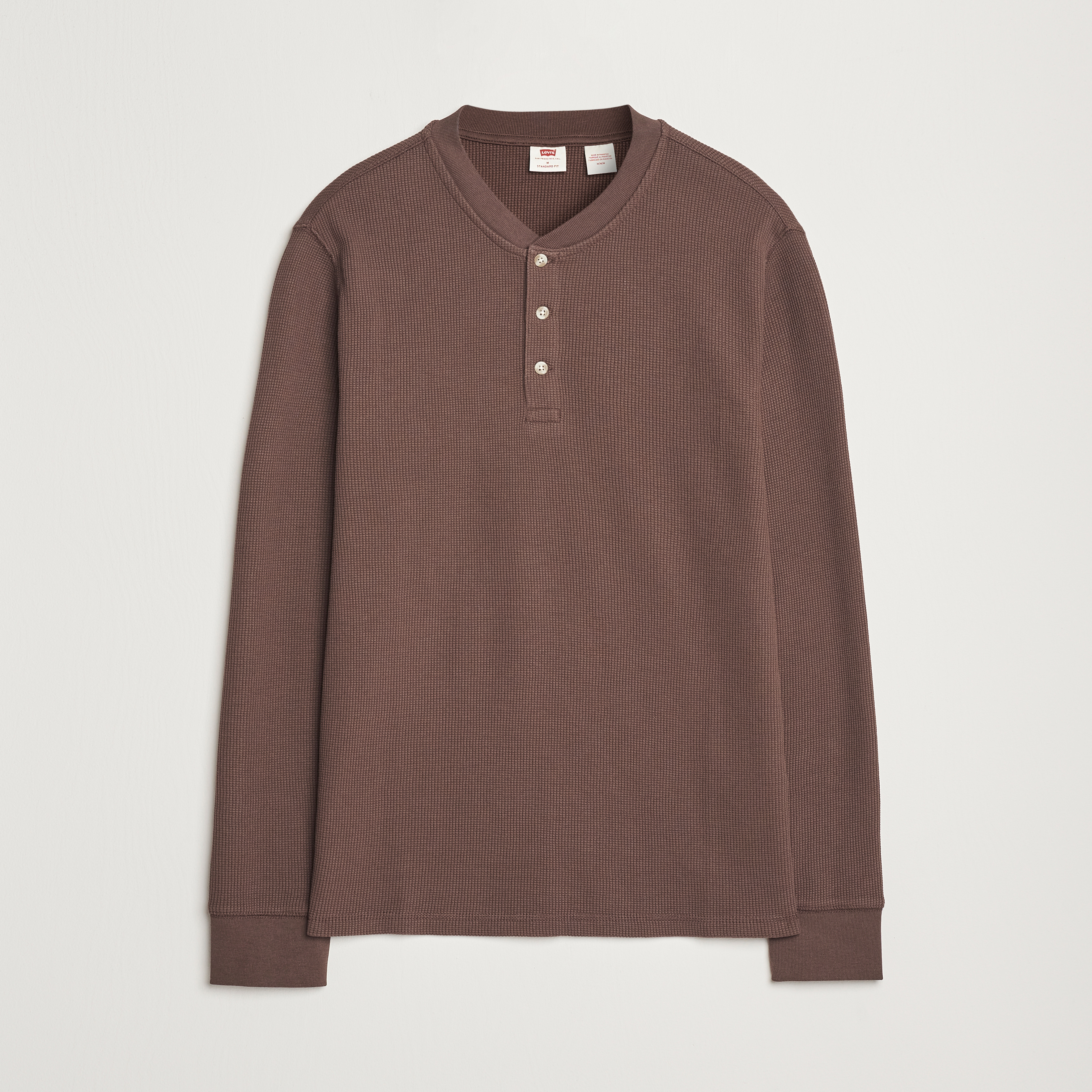 Levi's Thermal Henley Chocolate Brown - Acheter Levi's CareOfCarl.fr.