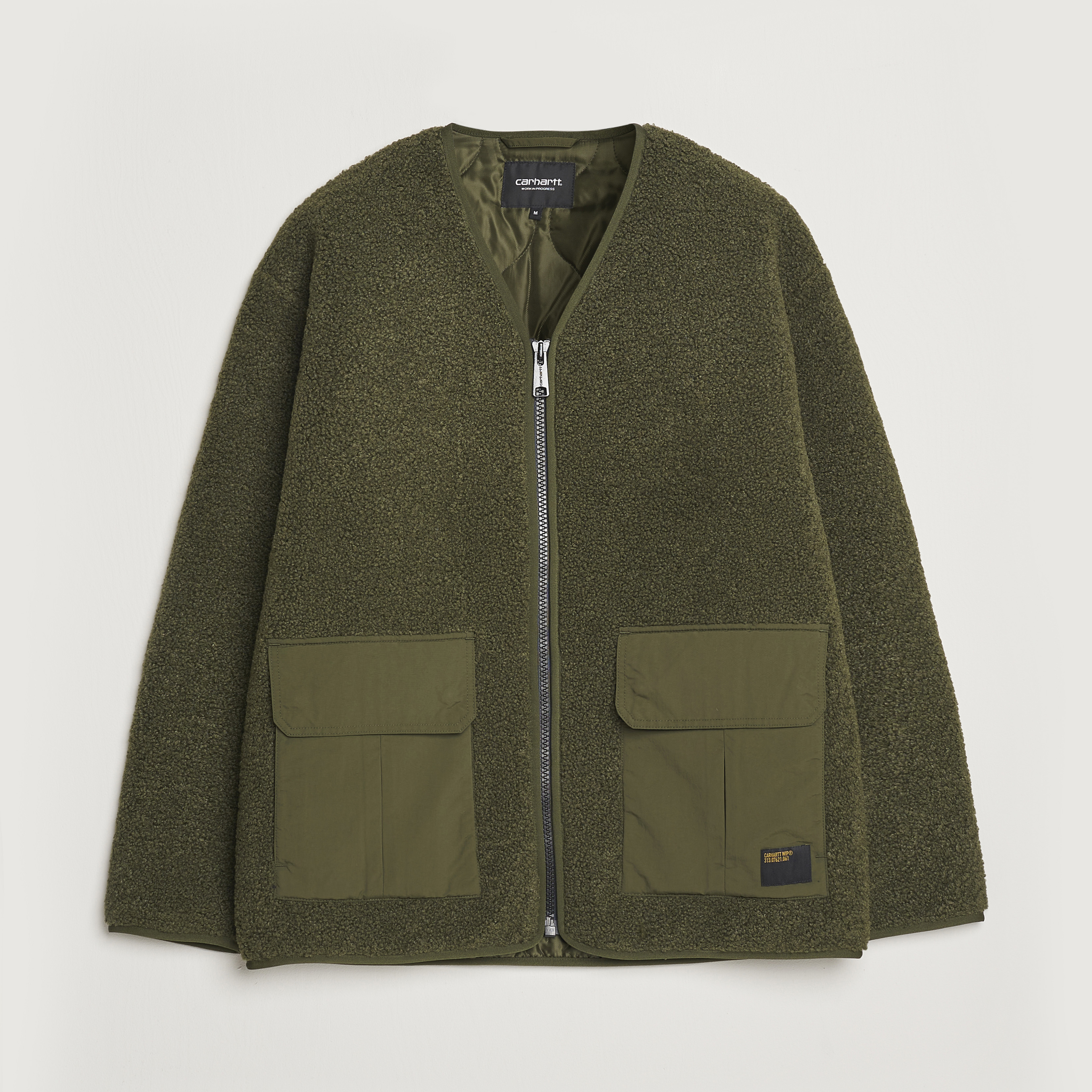 Carhartt WIP Devin Pile Liner Office Green | Man - CareOfCarl.nl