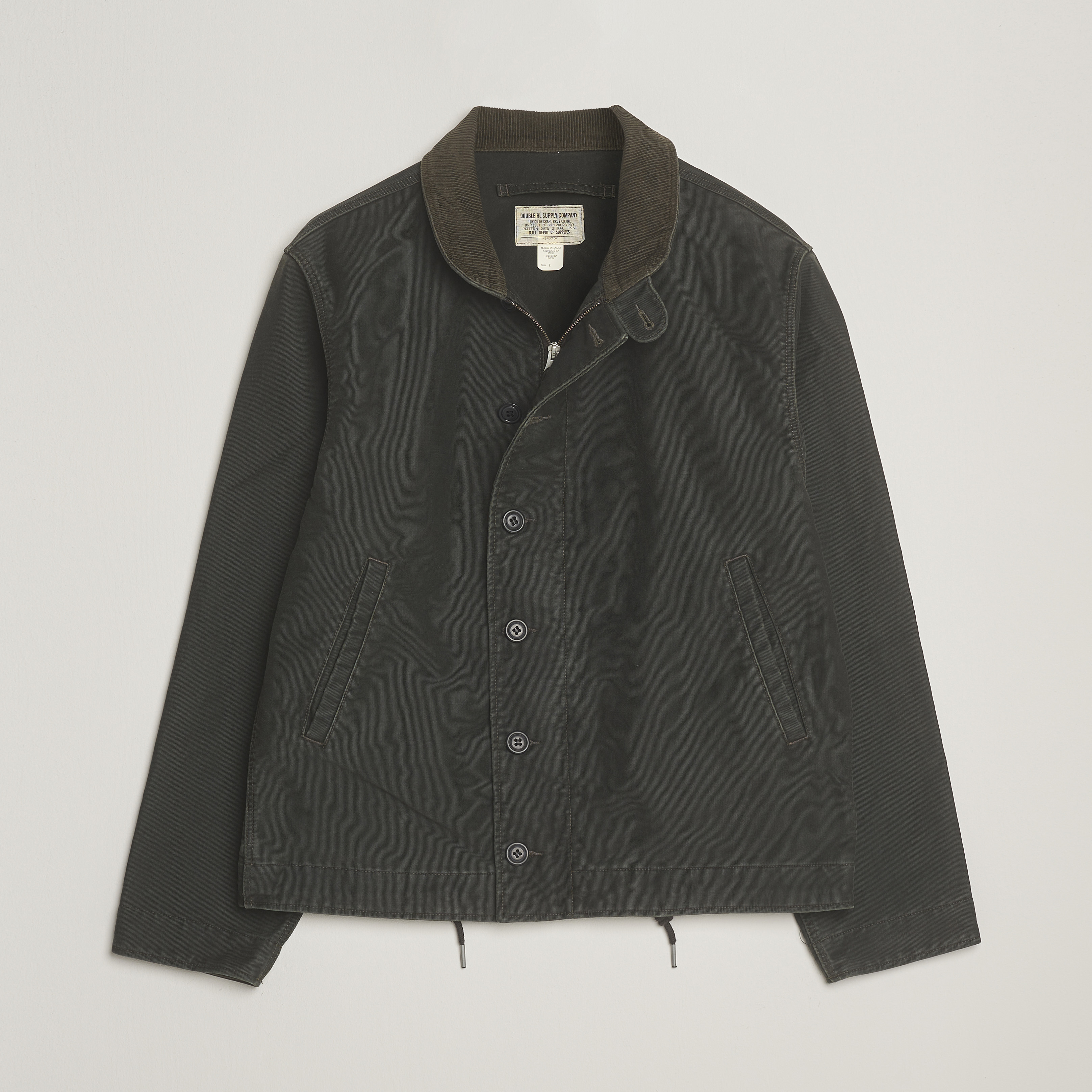RRL Bower Deck Jacket Vintage Black - Acheter RRL CareOfCarl.fr.