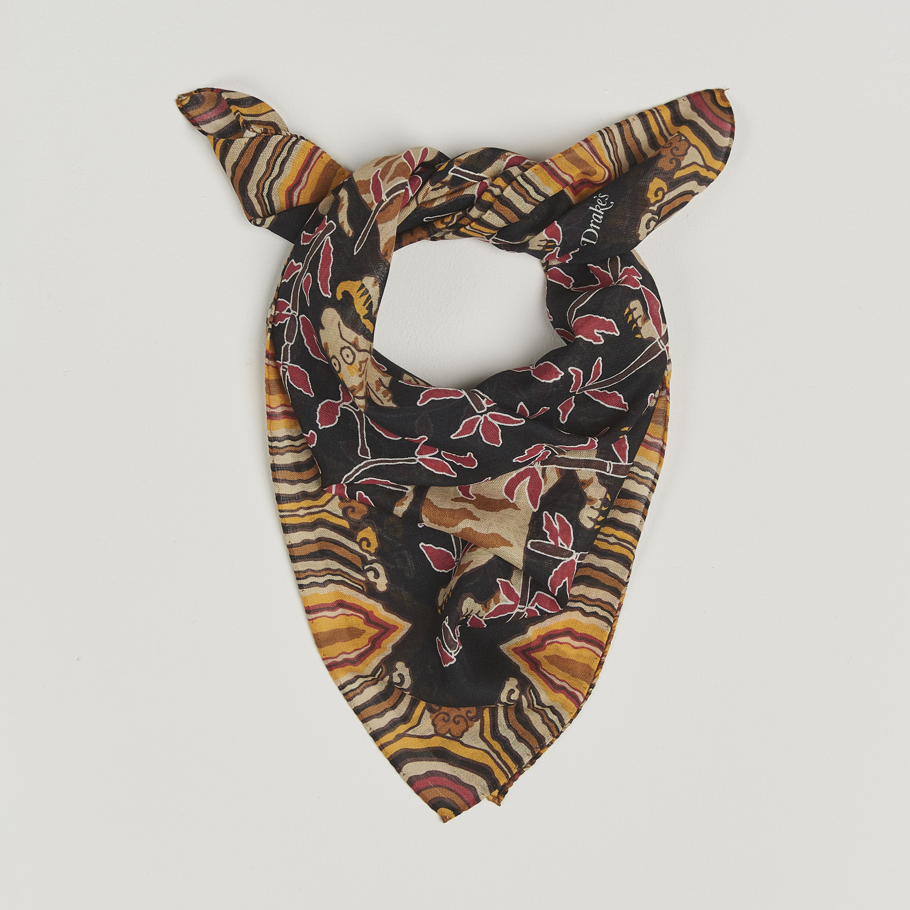 Drake's Tiger Bandana Black - Acheter Drake's CareOfCarl.fr.